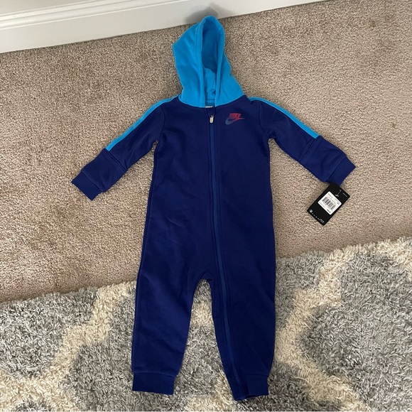 Nike | One Pieces | Nike Kids Twotone Blue Onesie | Poshmark